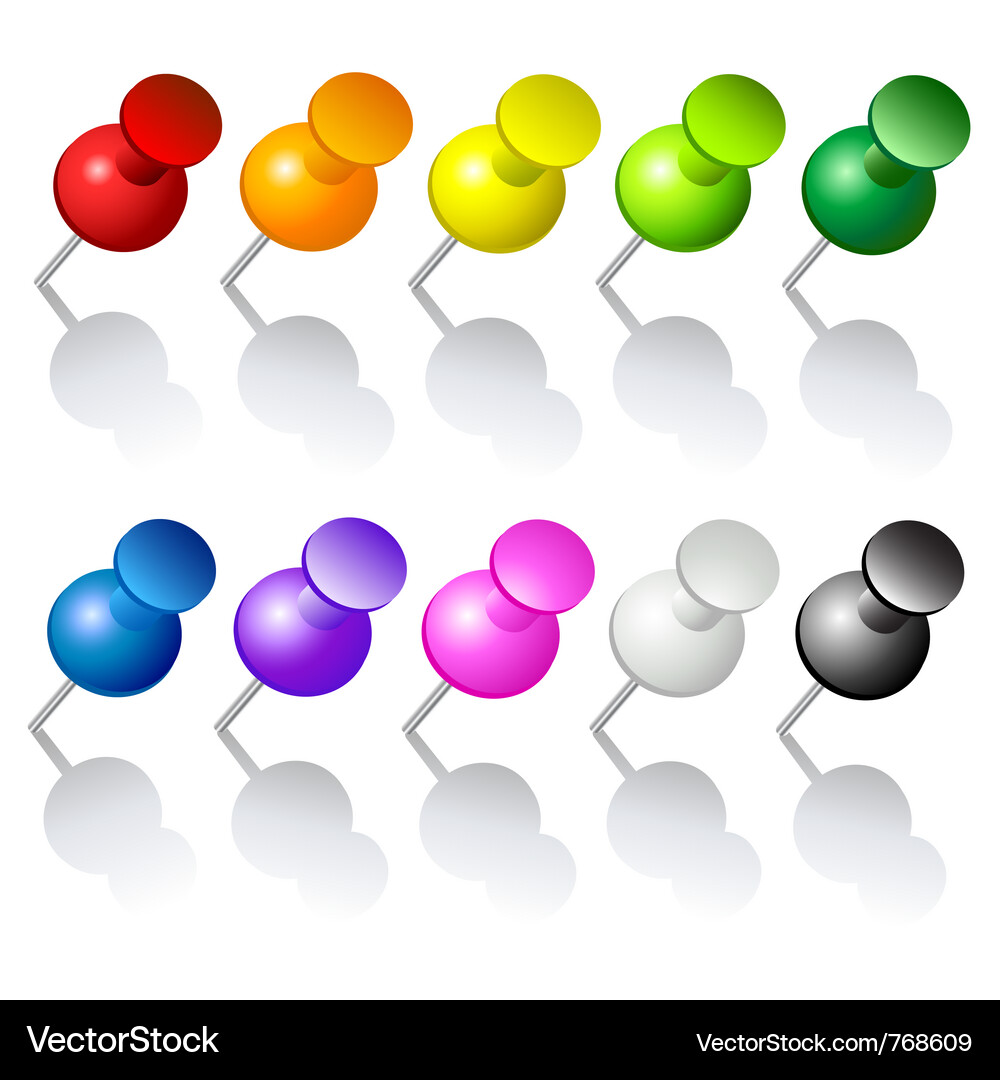 Pins Royalty Free Vector Image - VectorStock