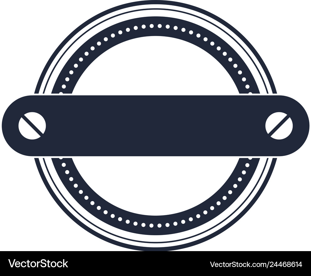 Circle seal stamp with ribbon Royalty Free Vector Image
