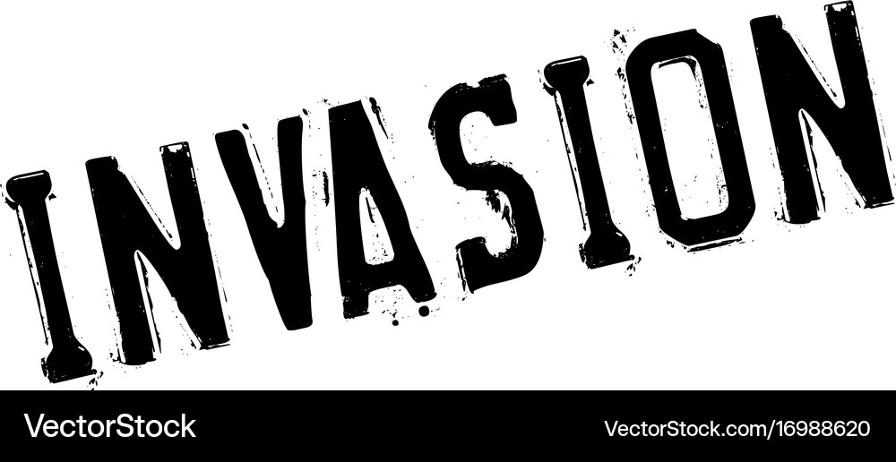 Invasion rubber stamp Royalty Free Vector Image