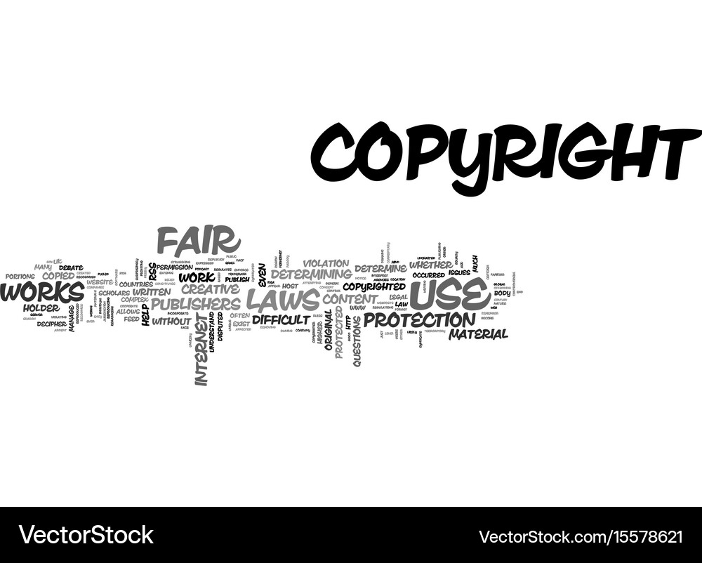 What is fair use text word cloud concept Vector Image