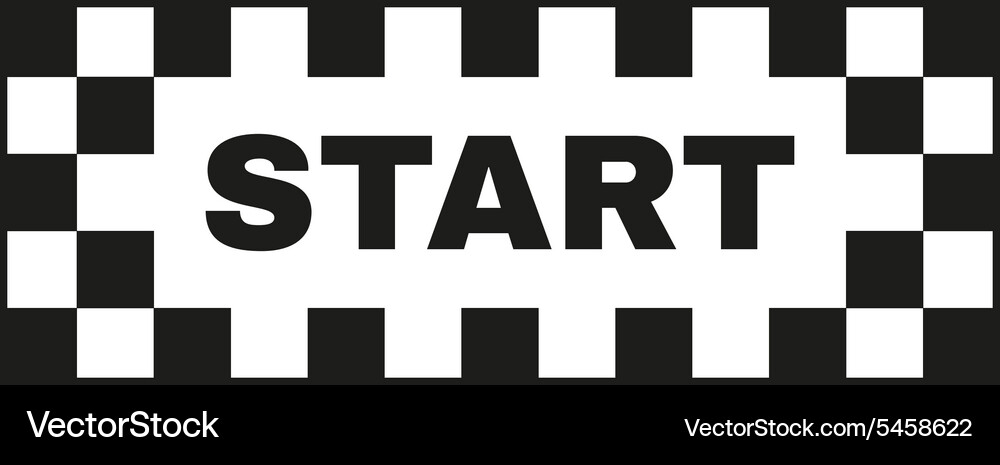 The start icon Start symbol Flat Royalty Free Vector Image