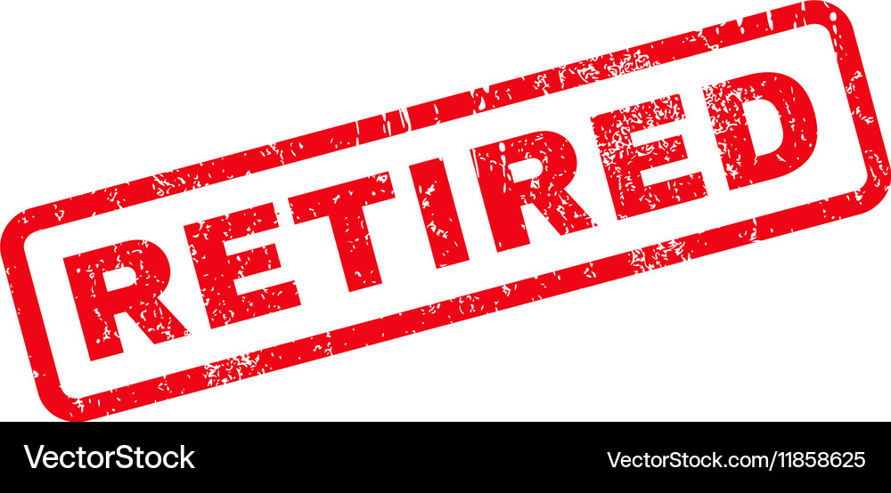 Retired Rubber Stamp Royalty Free Vector Image