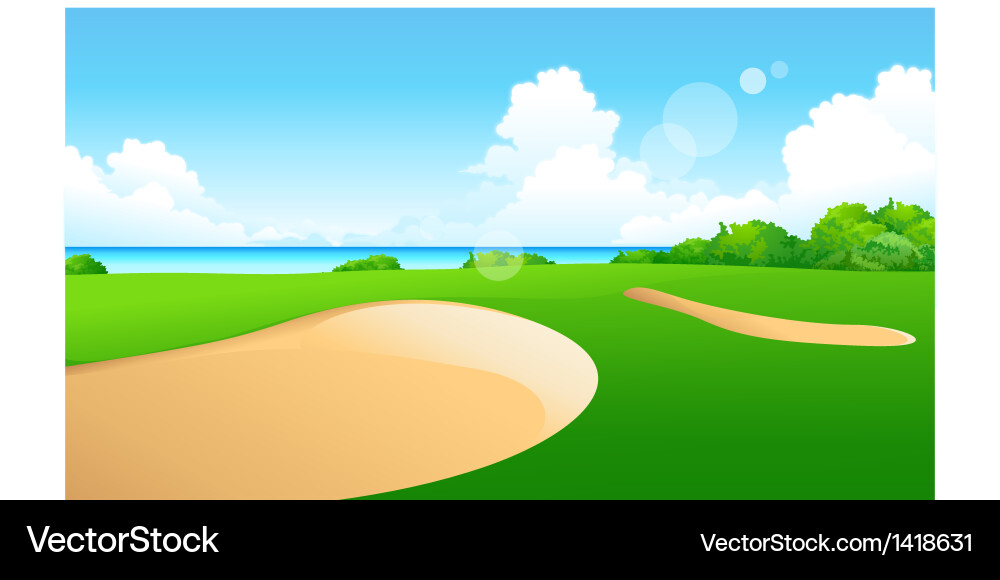 Golf Course Royalty Free Vector Image - VectorStock