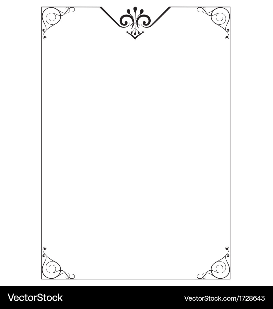 Decorative page border Royalty Free Vector Image