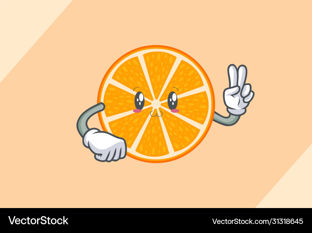 Smiling happy uwu face peace finger gesture Vector Image
