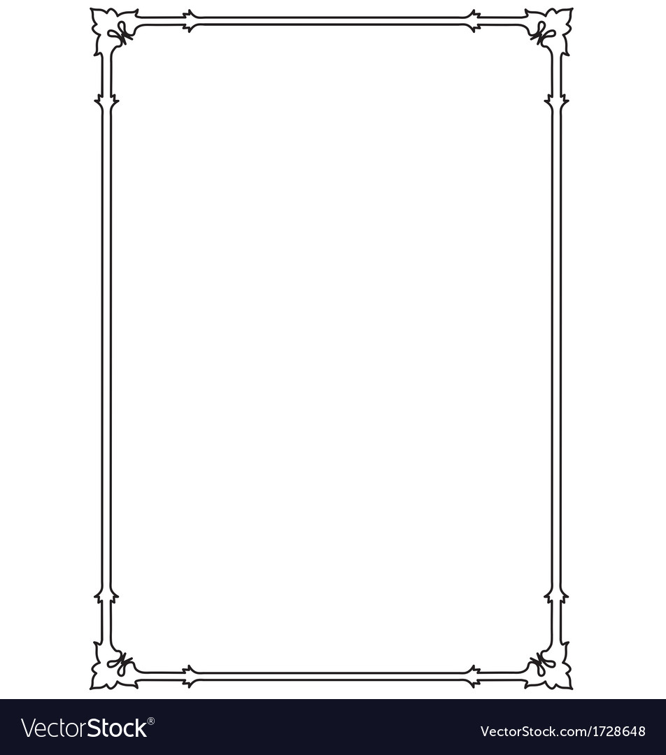 Decorative page border Royalty Free Vector Image Decorative page border Royalty Free Vector Image
