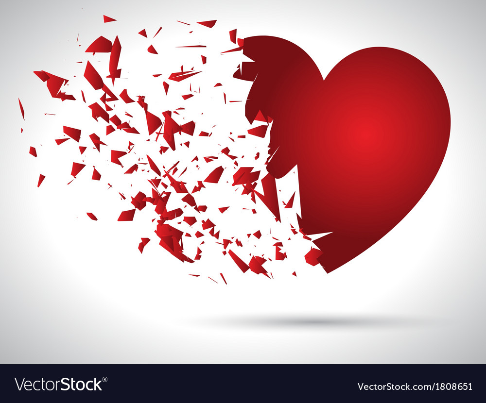 Exploding heart 0912 Royalty Free Vector Image