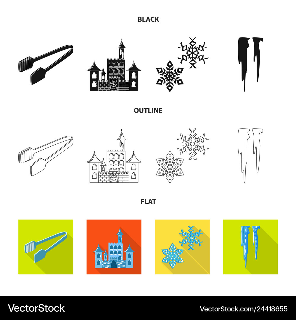 Design of texture and frozen icon set Royalty Free Vector