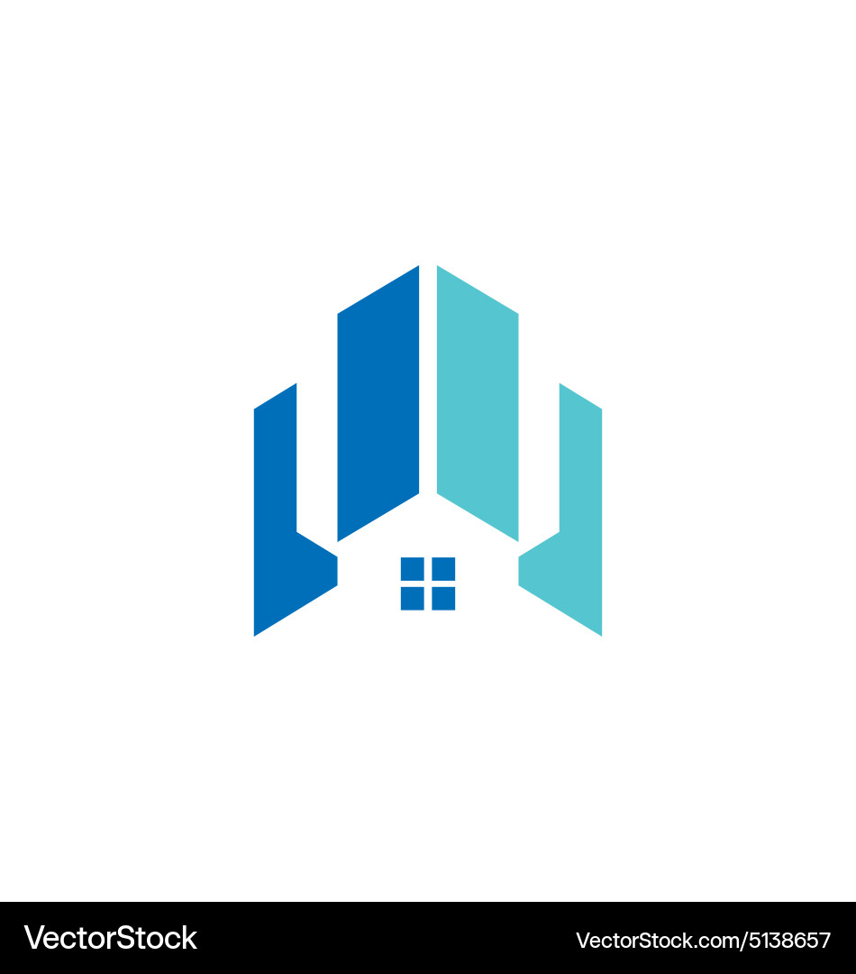 Modern house building architecture logo Royalty Free Vector