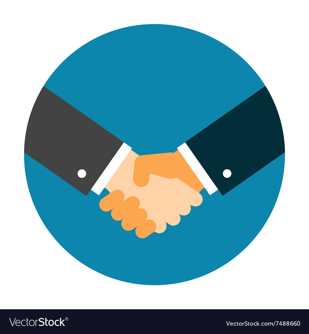 Handshake Icon Flat Royalty Free Vector Image - VectorStock Handshake Icon Flat Royalty Free Vector Image - VectorStock