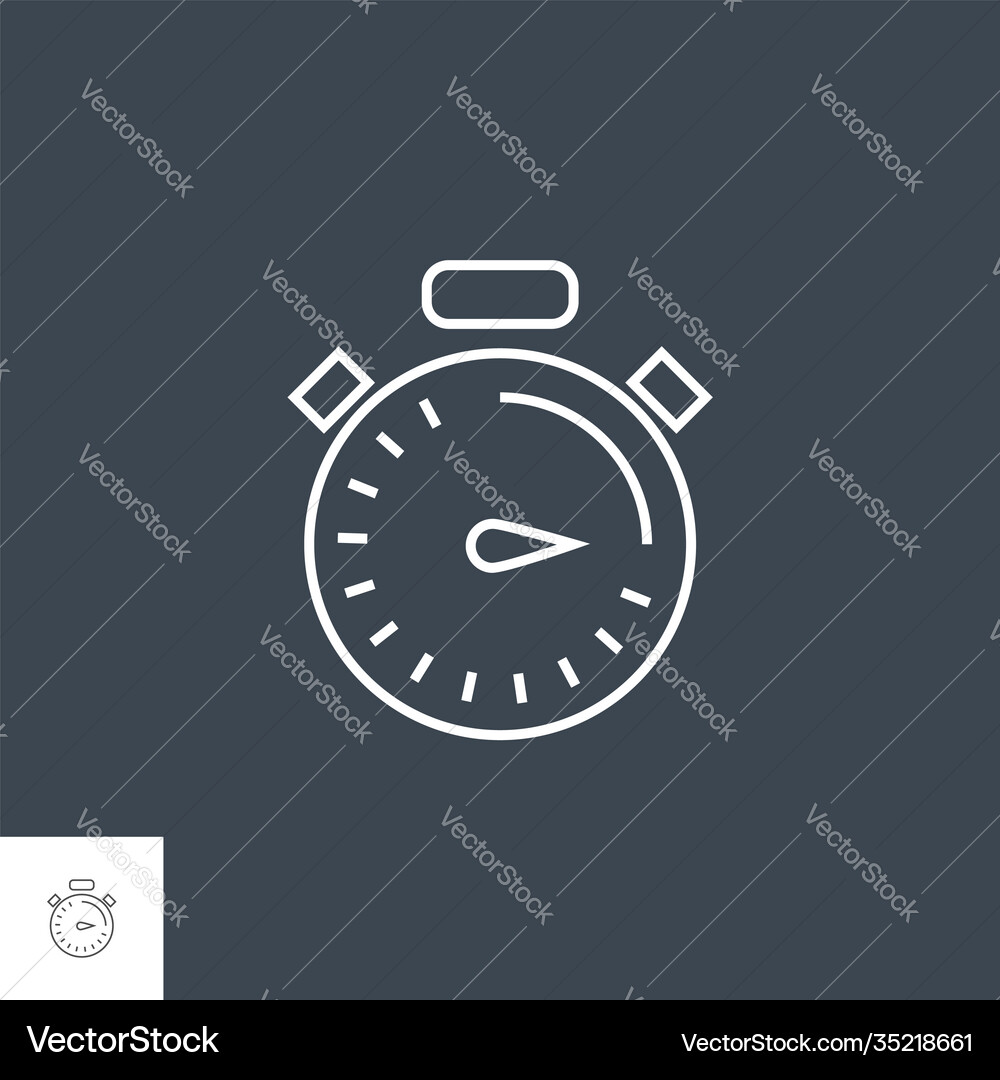 Stopwatch line icon Royalty Free Vector Image - VectorStock