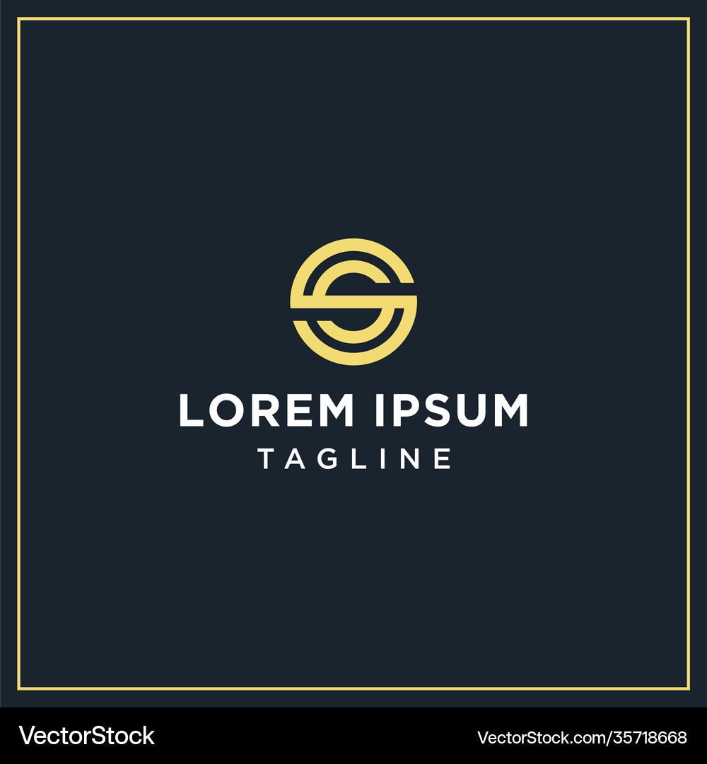 Ss circle logo Royalty Free Vector Image - VectorStock