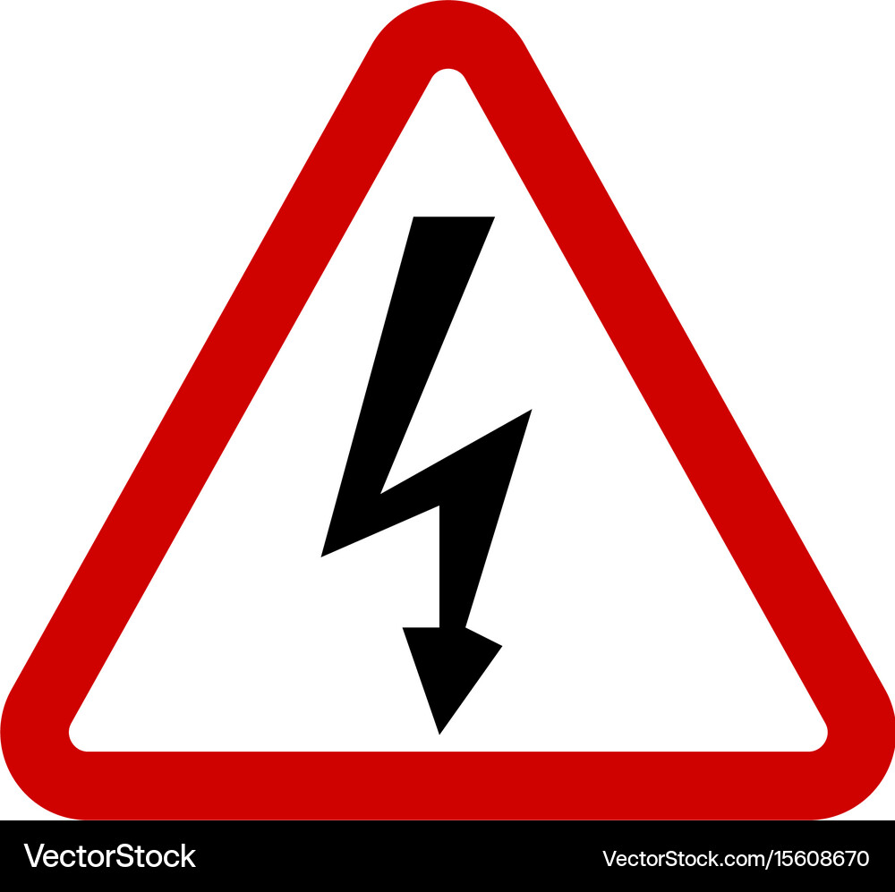 High voltage sign danger symbol Royalty Free Vector Image