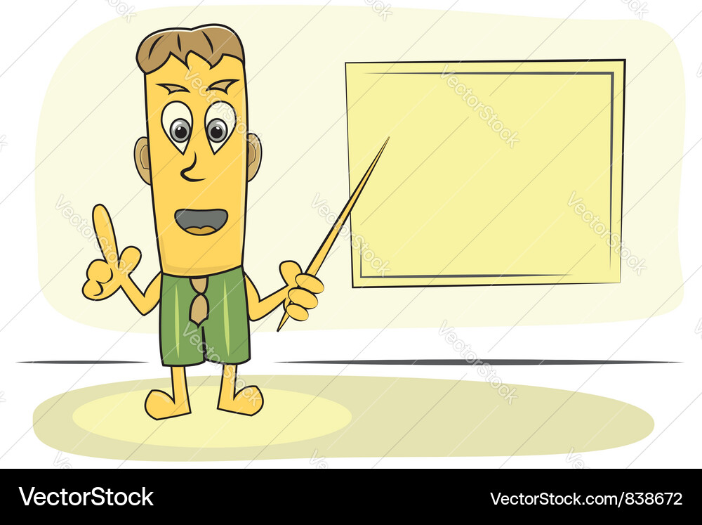 Teacher explain lesson Royalty Free Vector Image