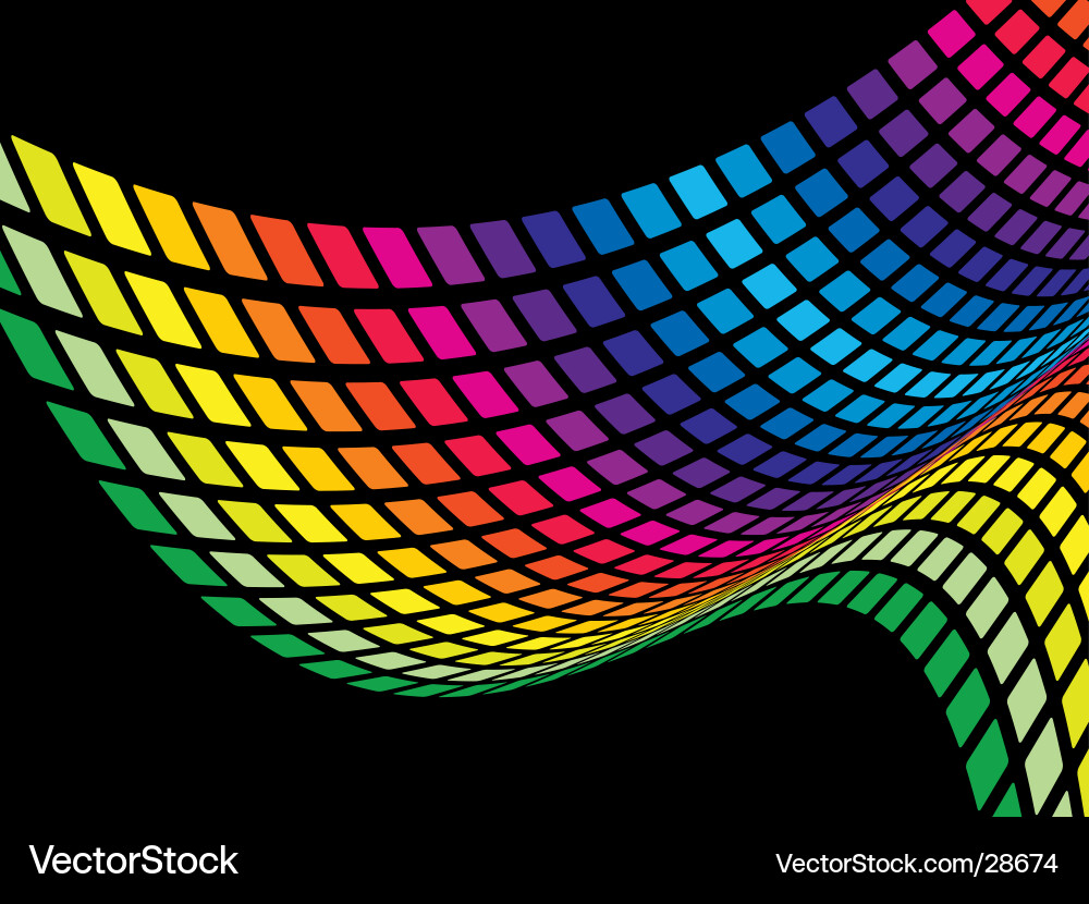 Abstract rainbow wave Royalty Free Vector Image
