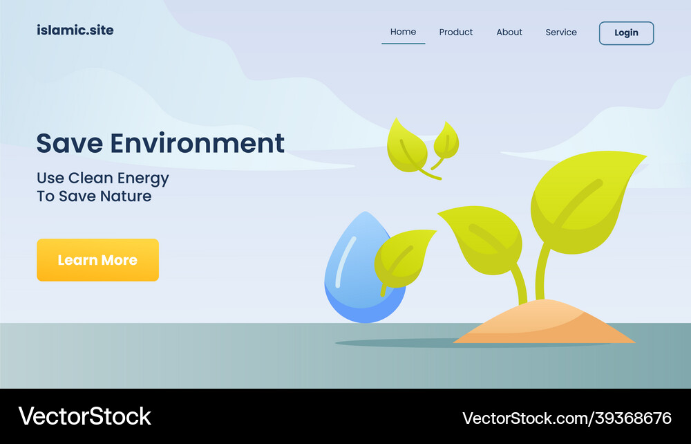 Save environment use clean energy to nature Vector Image