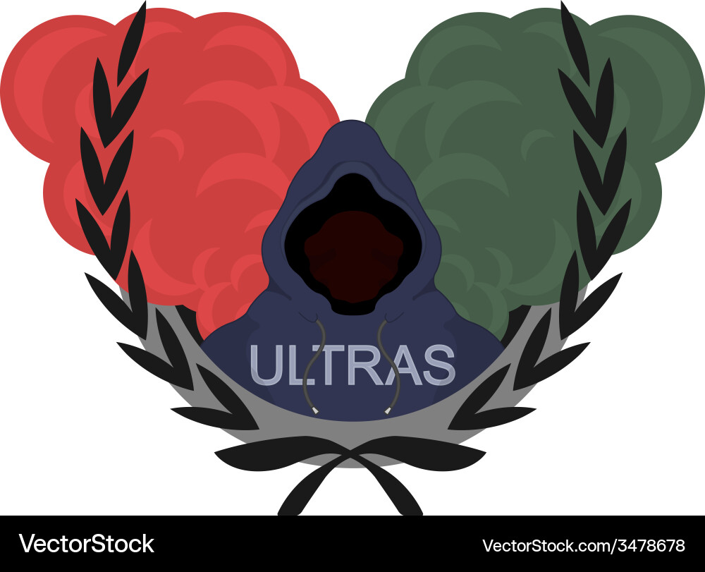Ultras logoRed green Royalty Free Vector Image