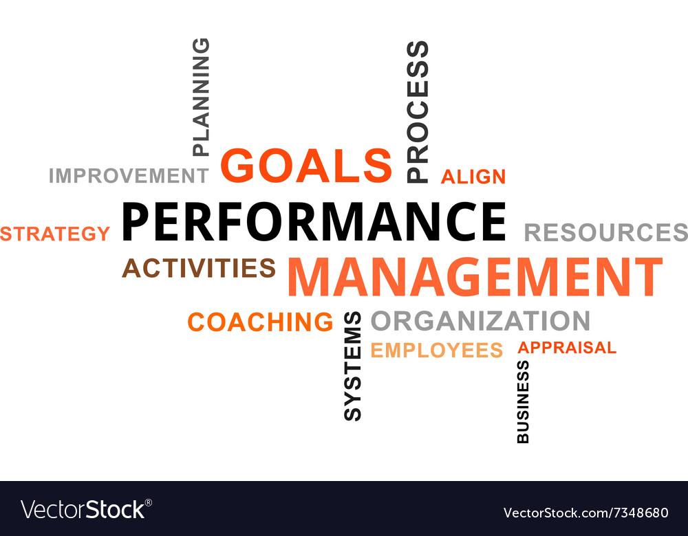 Word cloud performance management Royalty Free Vector Image