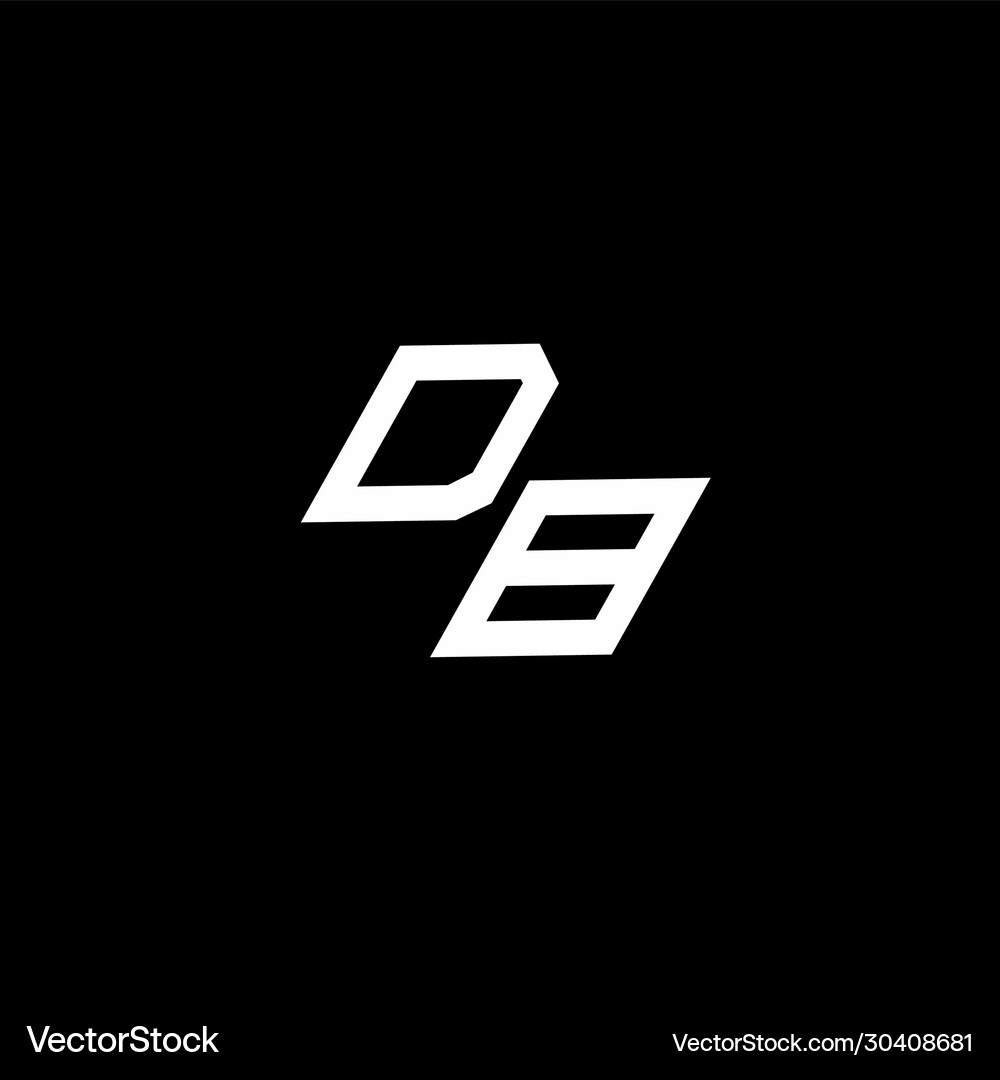 Db logo monogram with up to down style modern Vector Image