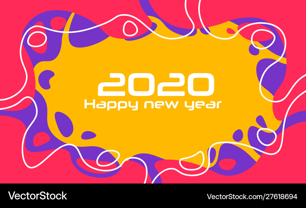 New year 2020 Royalty Free Vector Image - VectorStock
