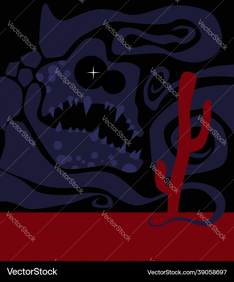 Nightmare terrible monster from an unknown world Vector Image