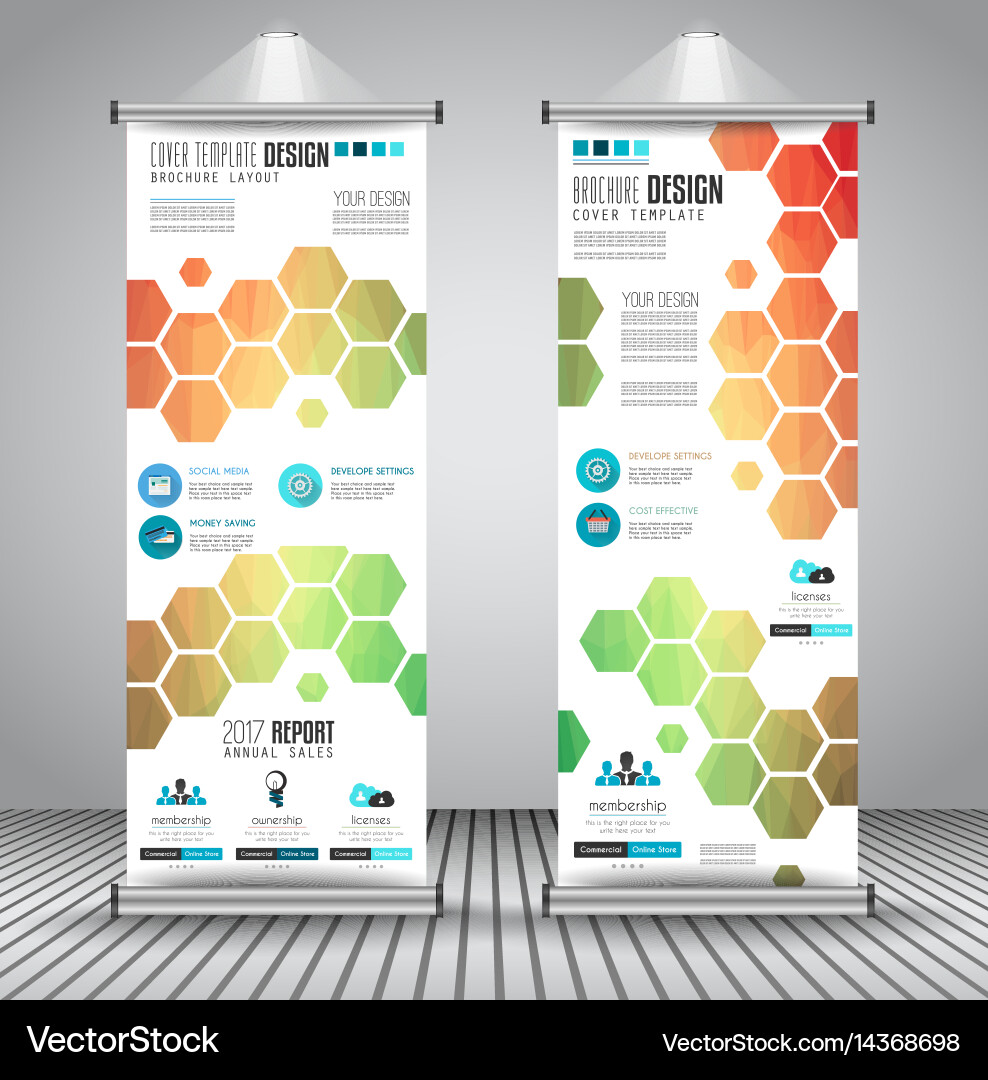 Advertisement roll up business flyer or brochure Vector Image