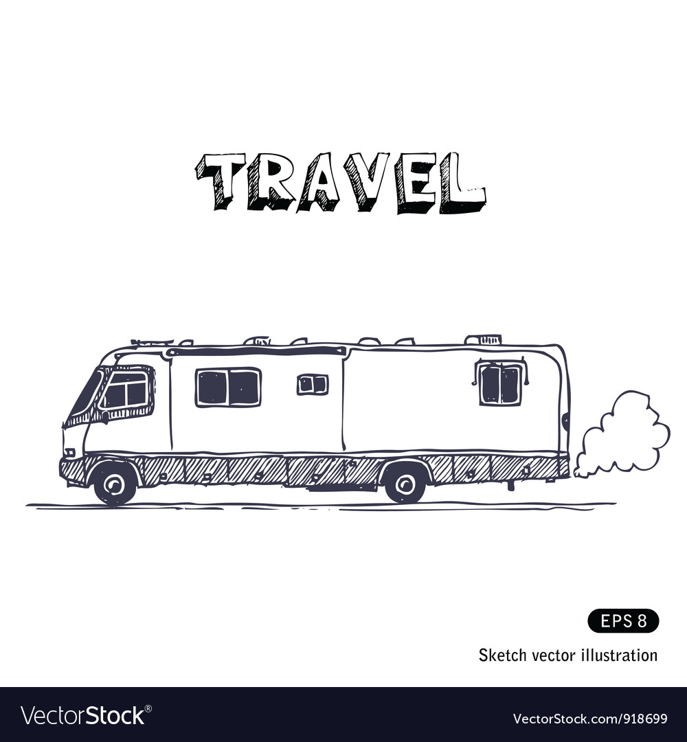 Camper Royalty Free Vector Image - VectorStock