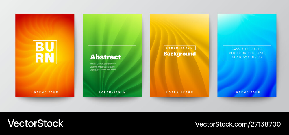 Set minimal abstract curved wave shape Royalty Free Vector