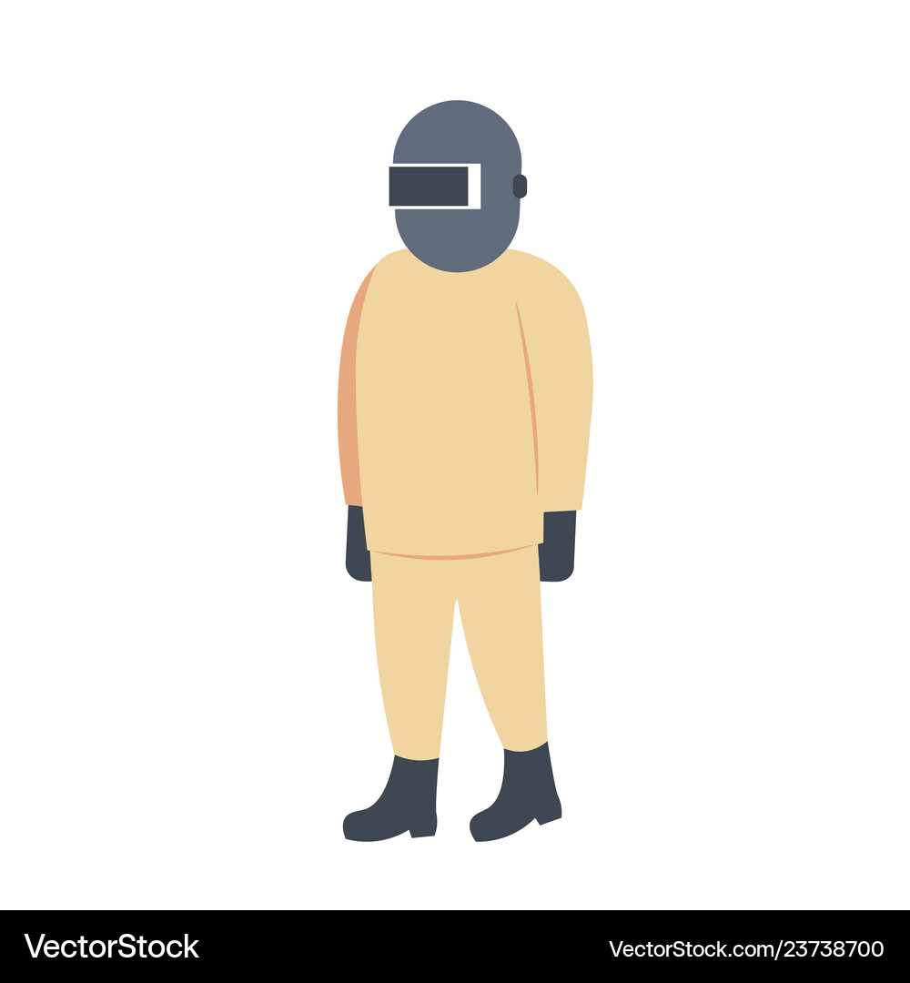 Welder man icon industrial worker in protective Vector Image