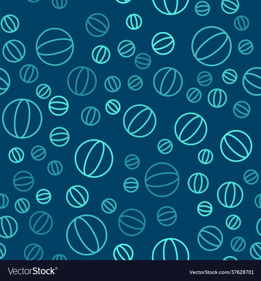 Green Line Geometric Figure Sphere Icon Isolated Vector Image