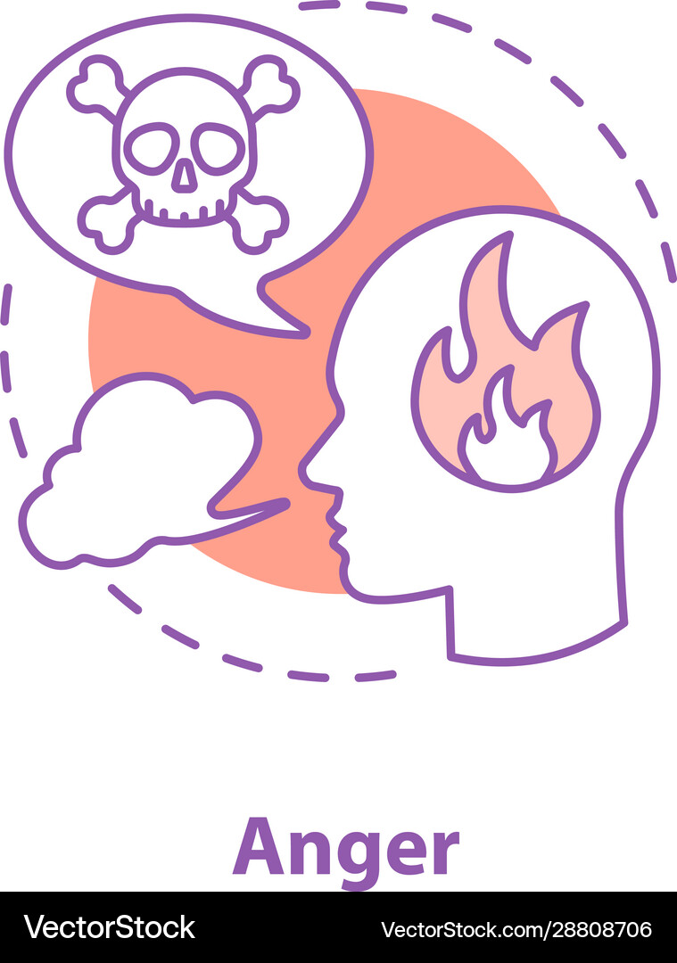 Anger concept icon Royalty Free Vector Image - VectorStock