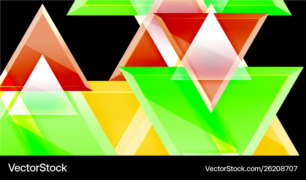 Glossy shiny triangles background Royalty Free Vector Image