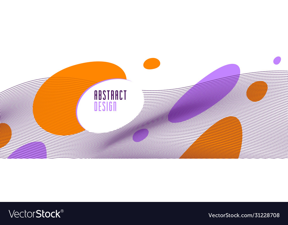 Flowing dots array dynamic particles in motion Vector Image