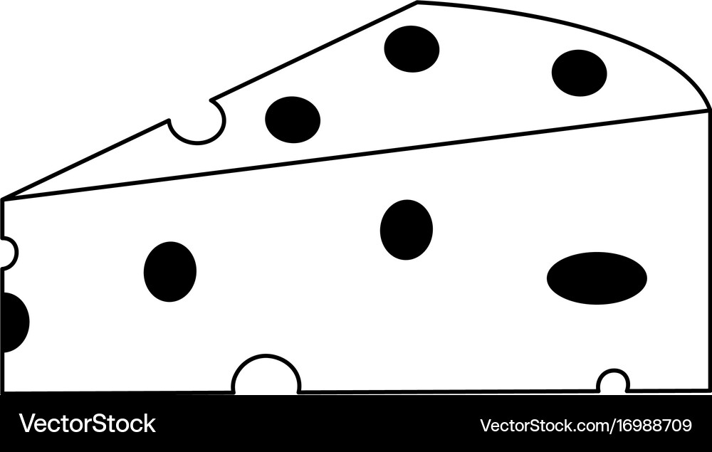 Cheese slice icon image Royalty Free Vector Image