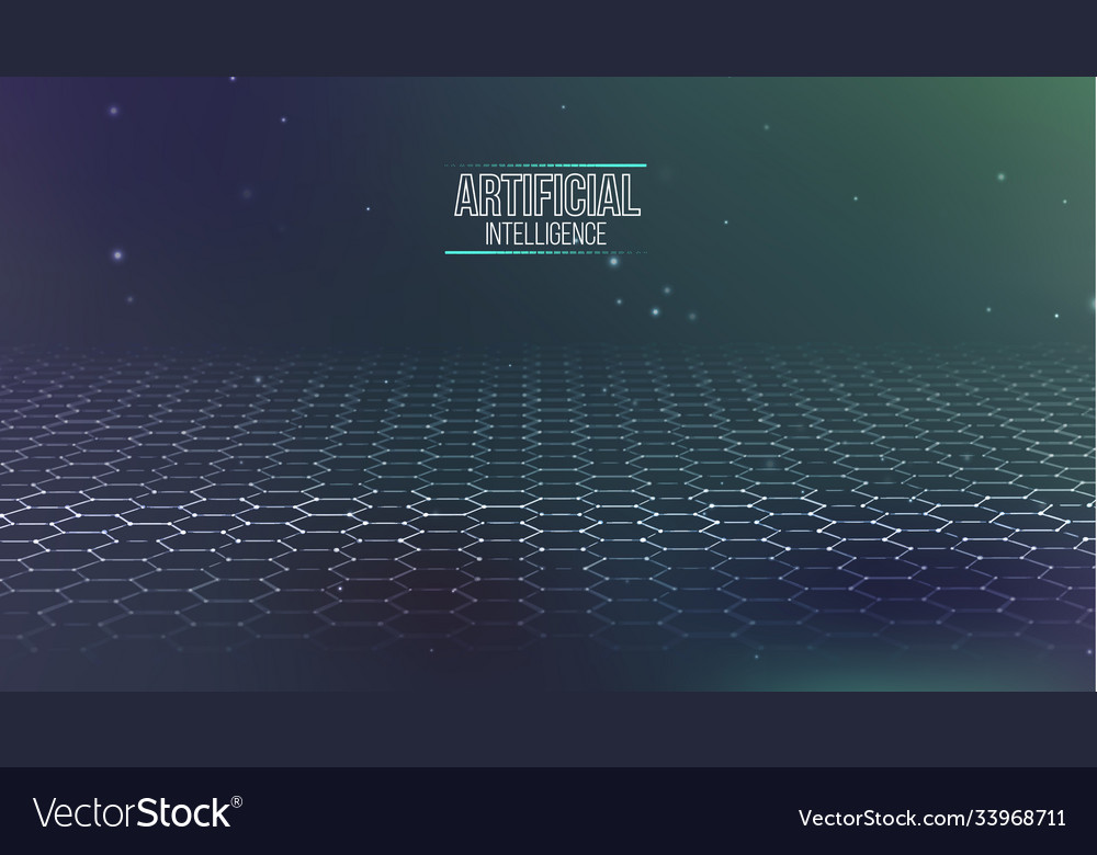 Artificial intelligence wave light Royalty Free Vector Image