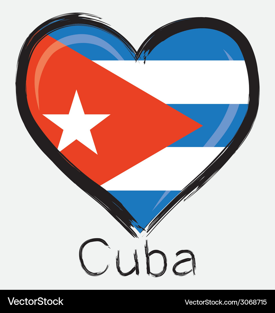 Love Cuba flag Royalty Free Vector Image - VectorStock