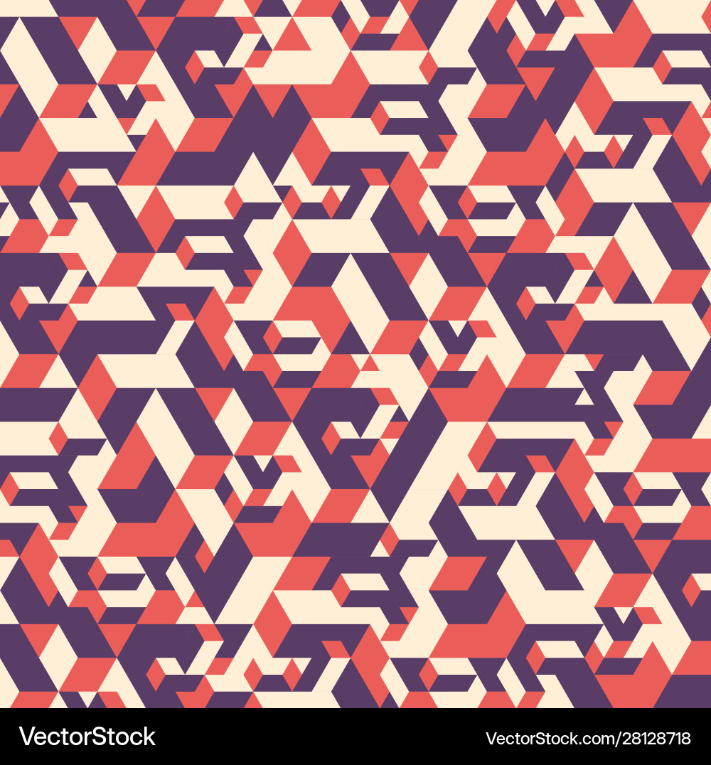 Abstract colorful geometric isometric pattern Vector Image