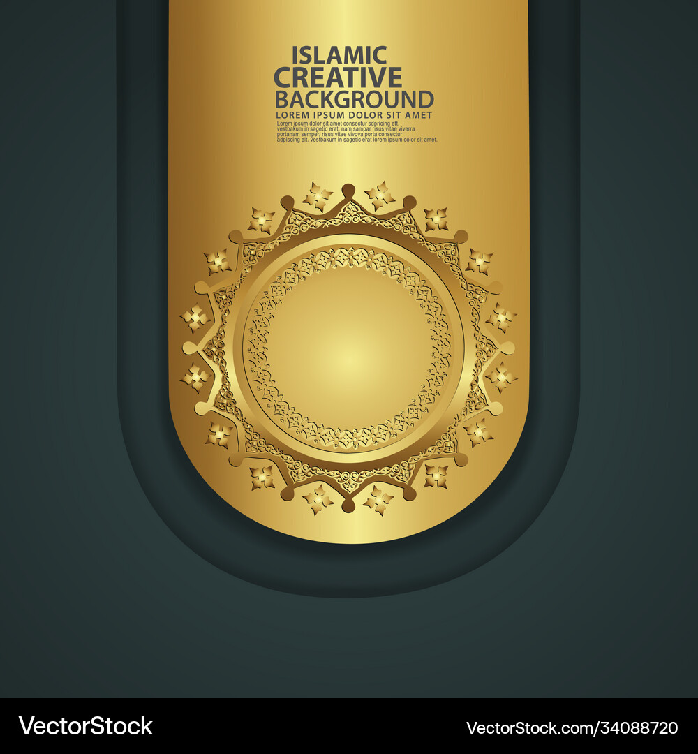 Abstract backgrounds with realistic islamic Vector Image