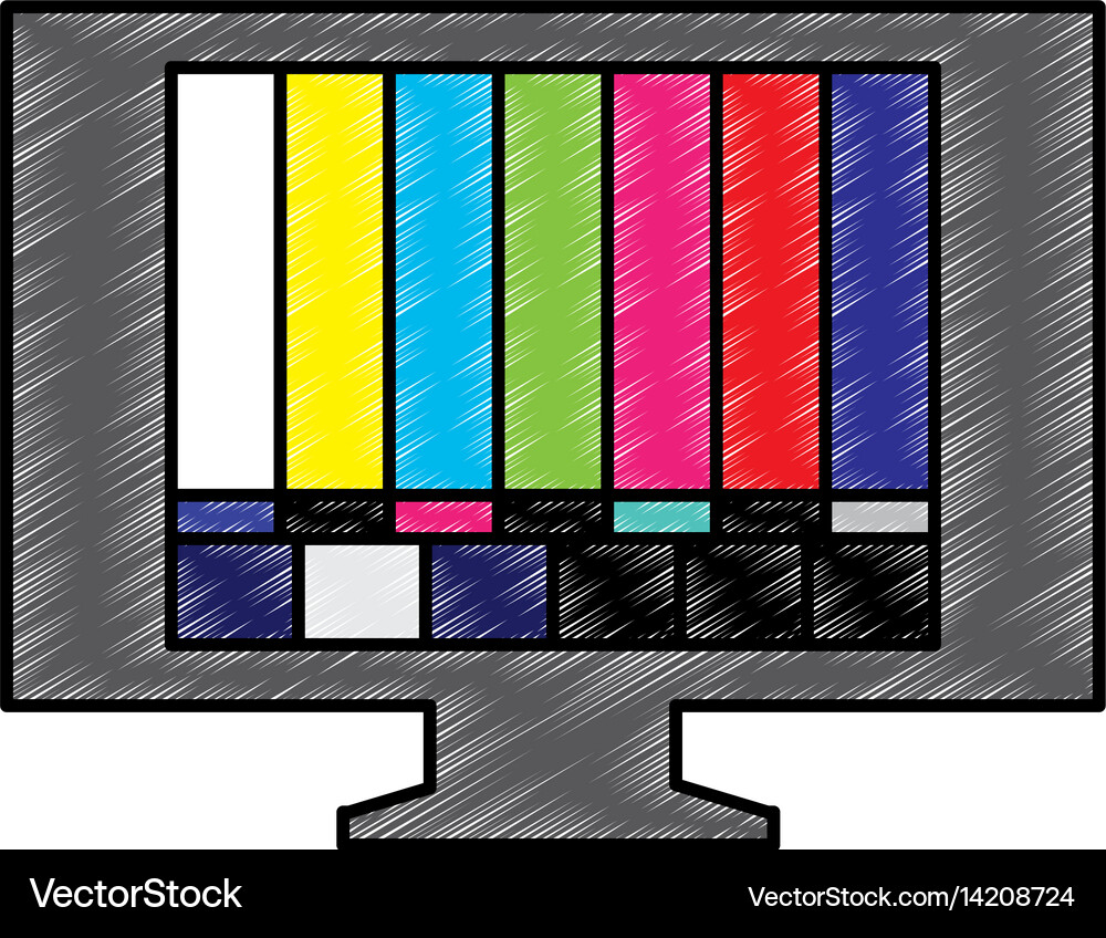 Tv with bad signal icon Royalty Free Vector Image