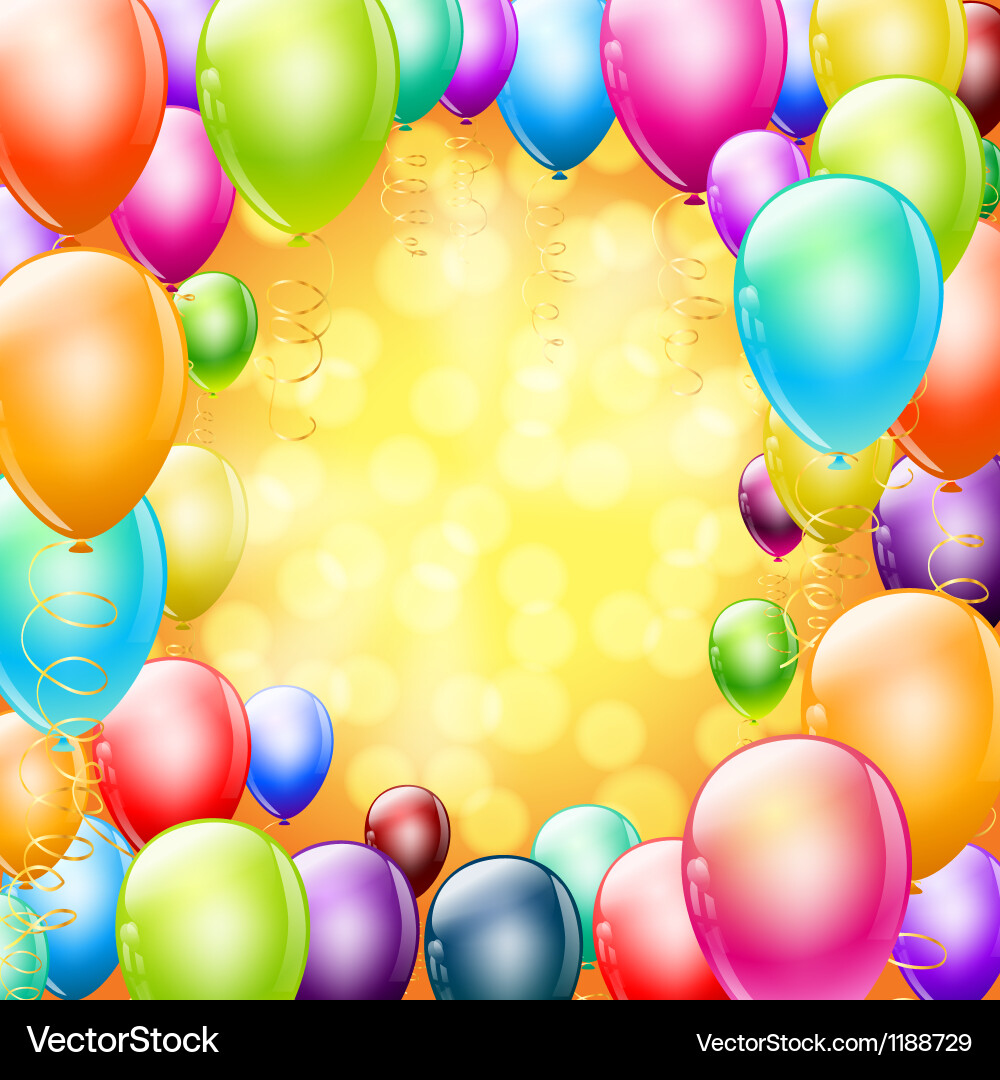 Balloons frame Royalty Free Vector Image - VectorStock
