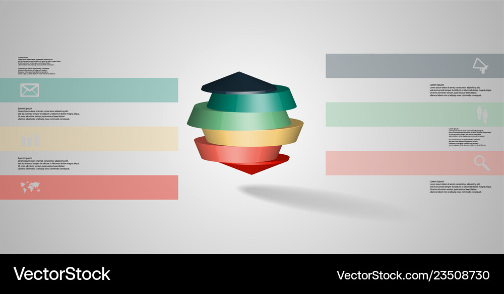 3d infographic template with round Royalty Free Vector Image
