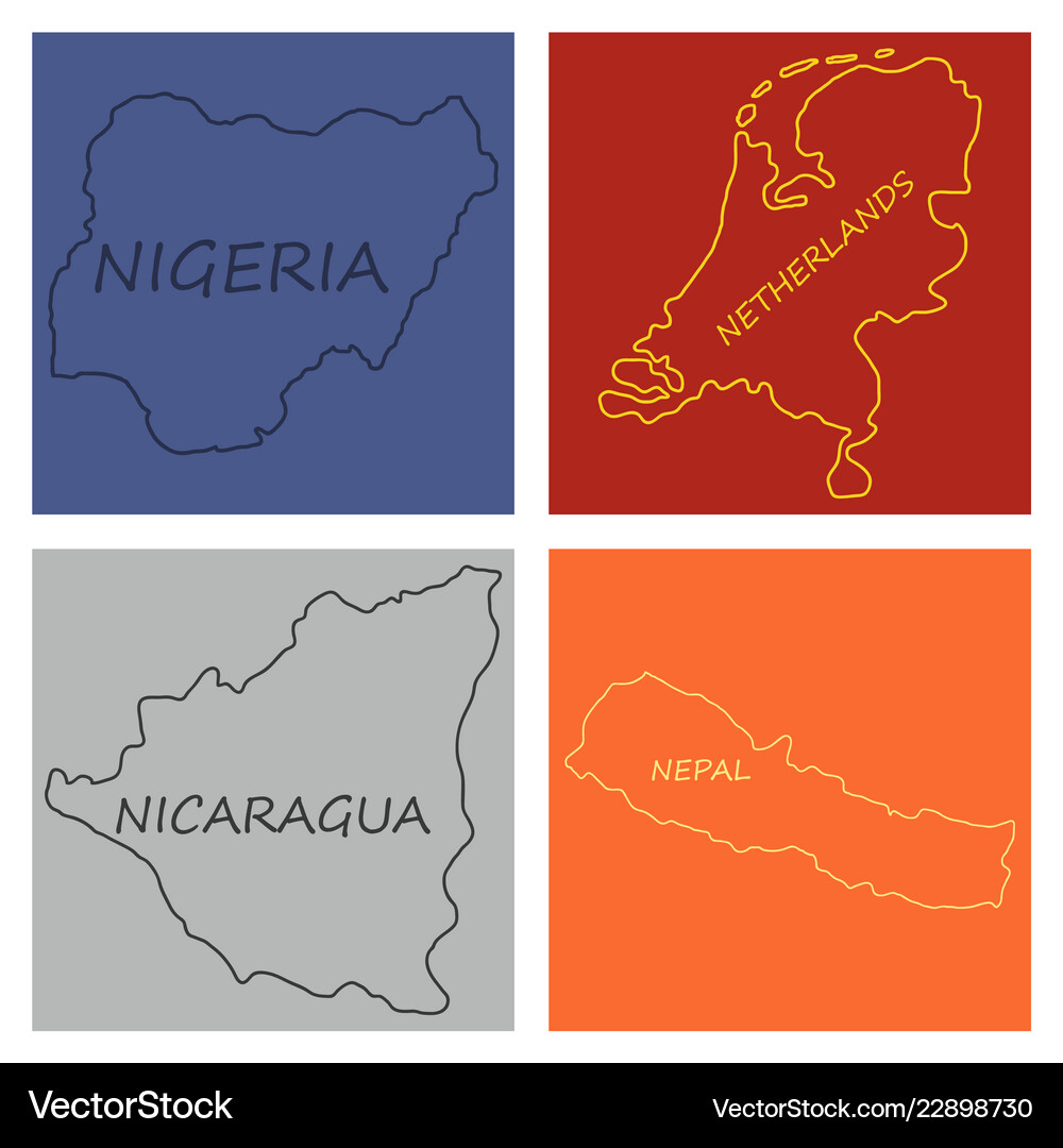 World map-countries in color on white background Vector Image