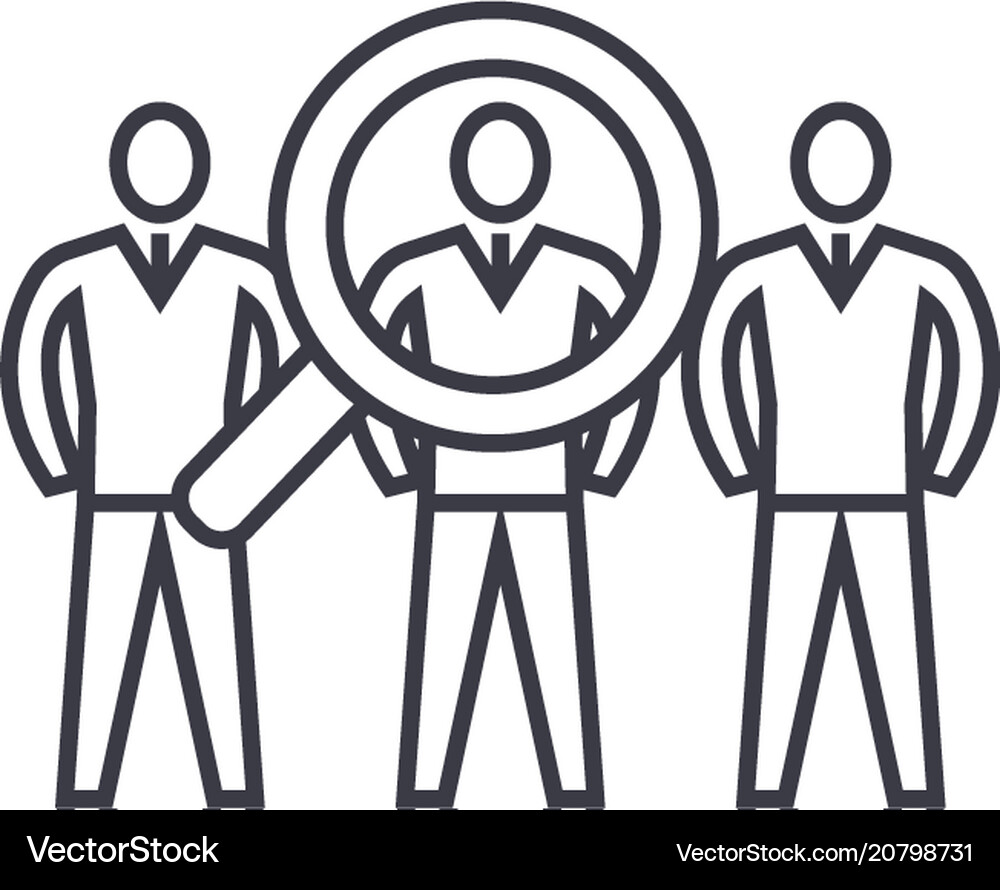 Performance team line icon sign Royalty Free Vector Image