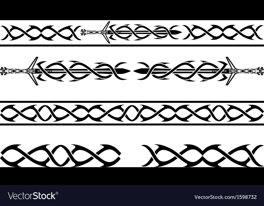 Fantasy vikings pattern Royalty Free Vector Image