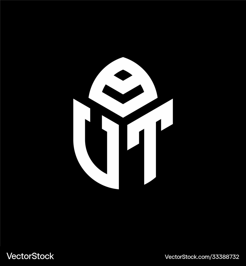 Ut monogram logo with a cypress shape luxury style