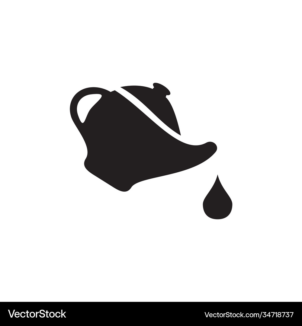 Tea pot icon logo design template Royalty Free Vector Image