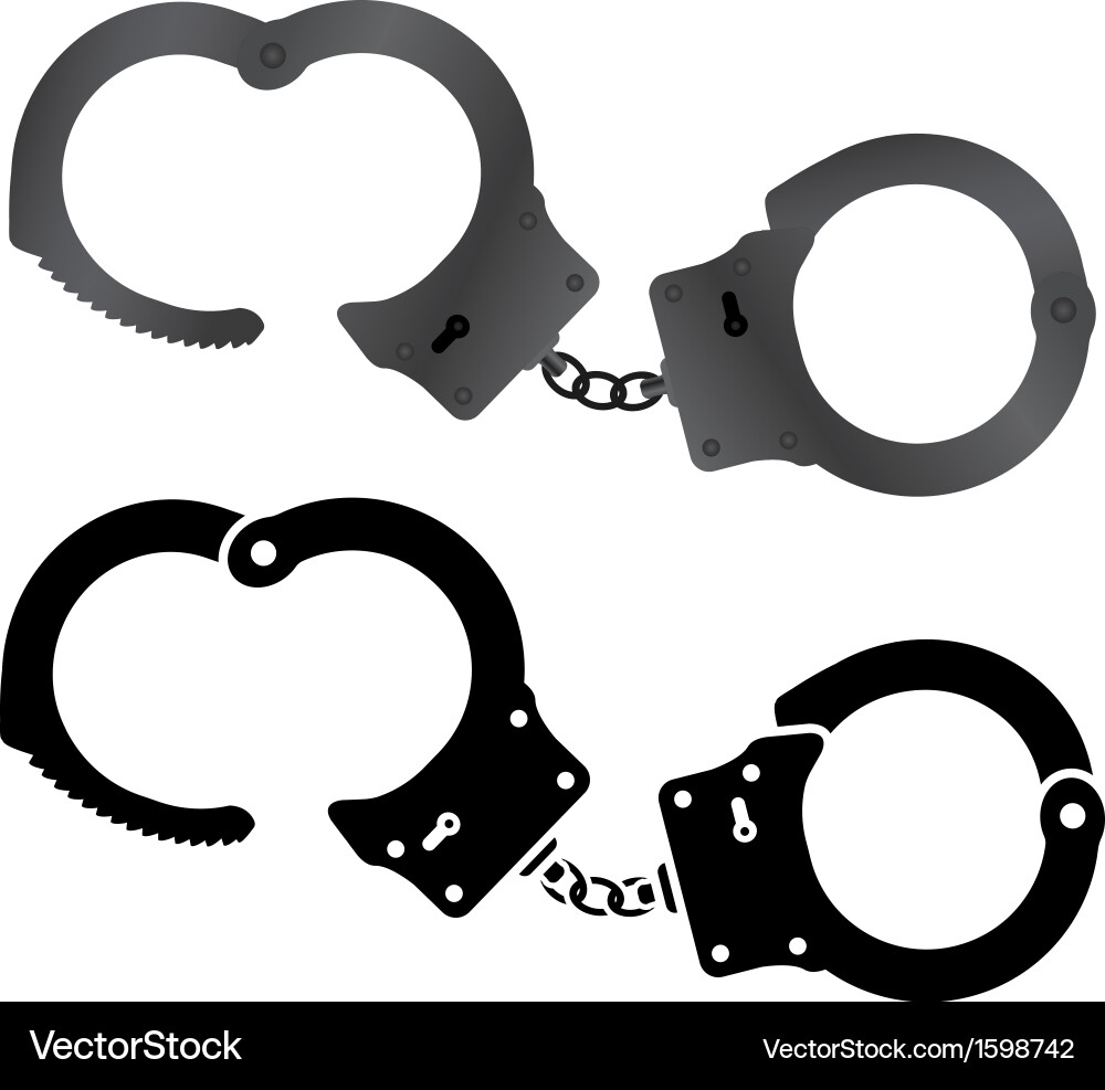 Handcuffs Royalty Free Vector Image - VectorStock
