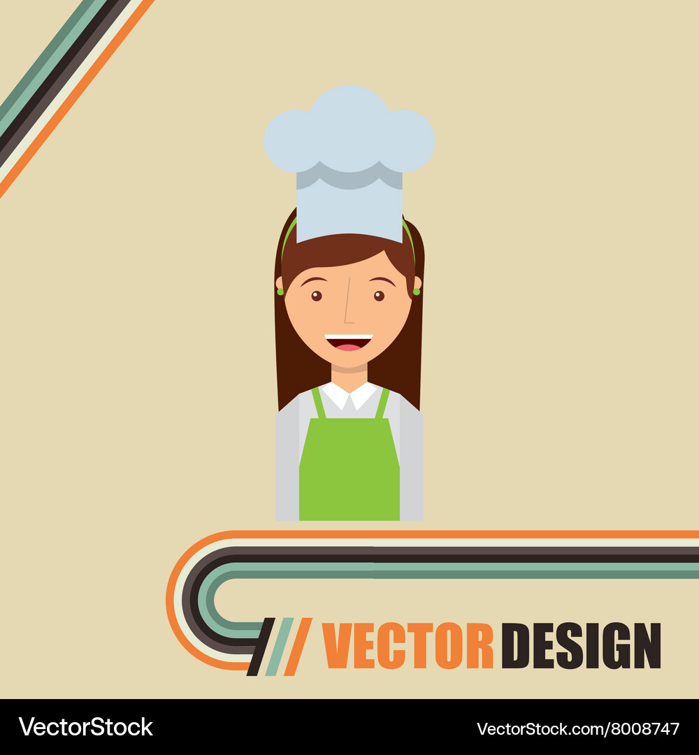 Professional chef design Royalty Free Vector Image