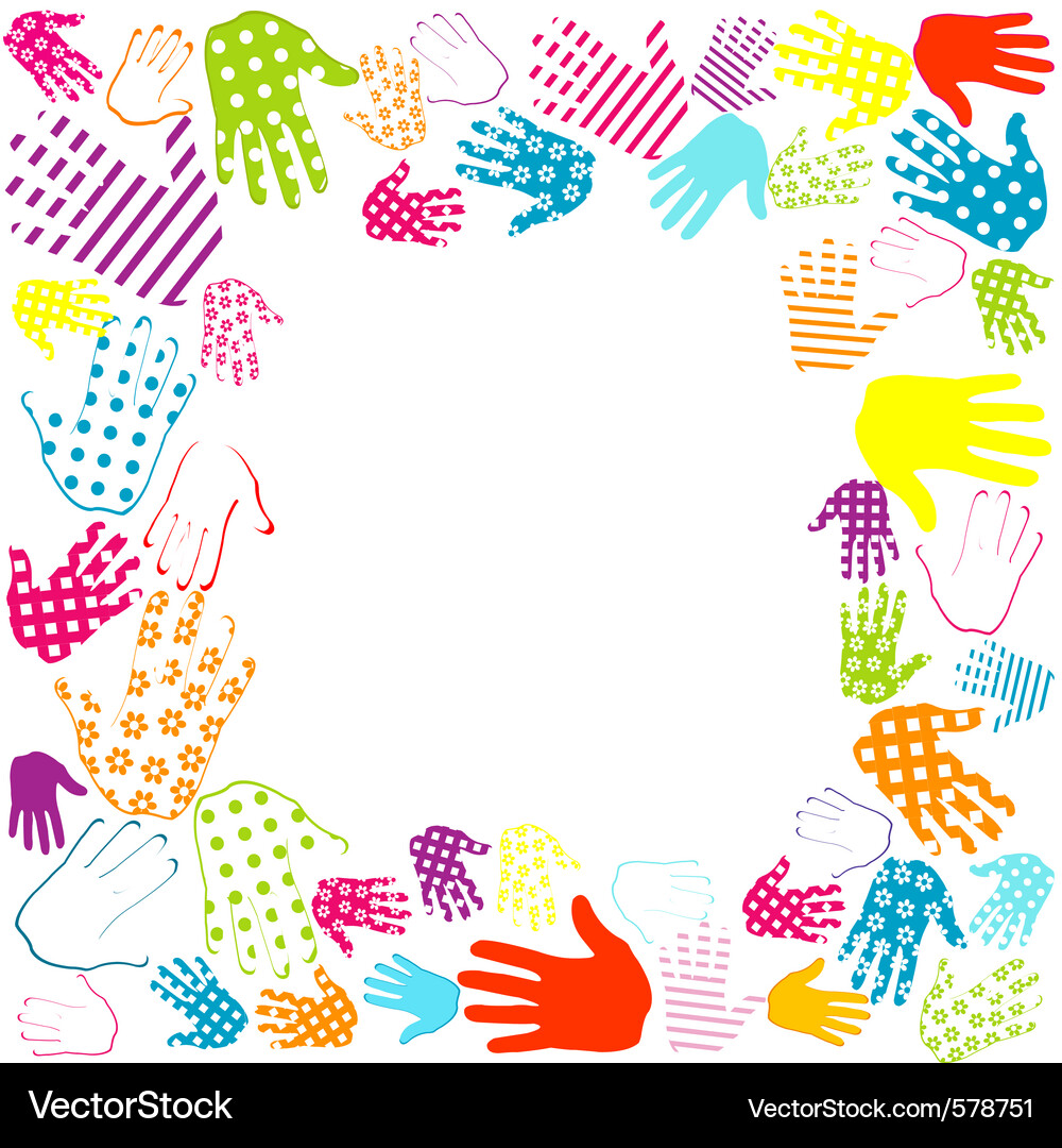 Frame hands Royalty Free Vector Image - VectorStock