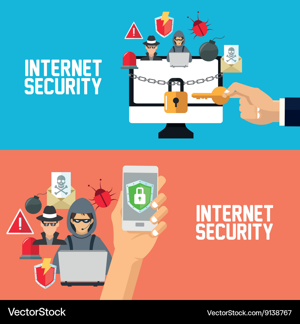 Internet security design system icon colorful Vector Image